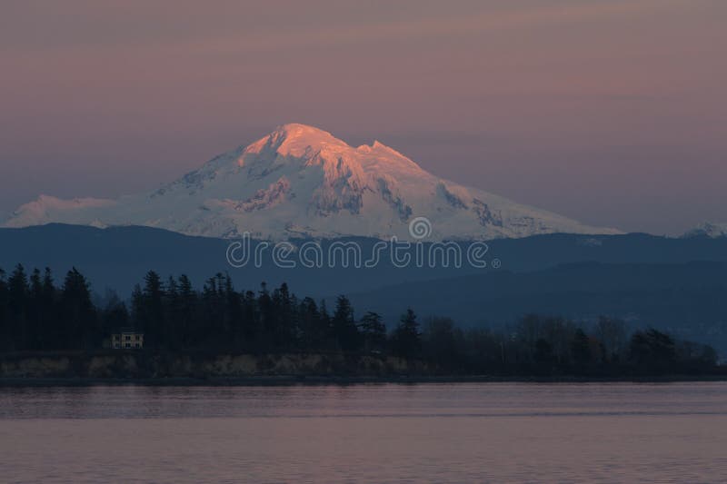 Sunset and Mt. Baker, Washington Stock Photo - Image of scenic, alpine ...