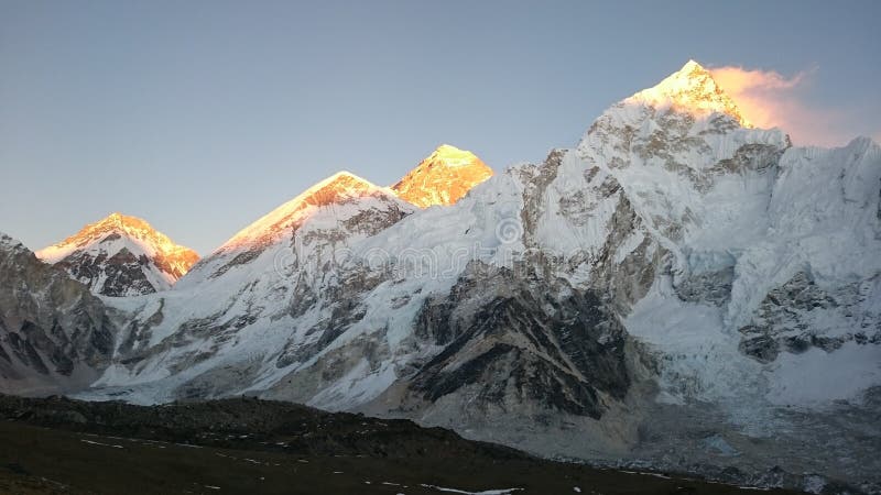 Sunset of Mt Everest stock photo. Image of awesome, mountain - 52014272