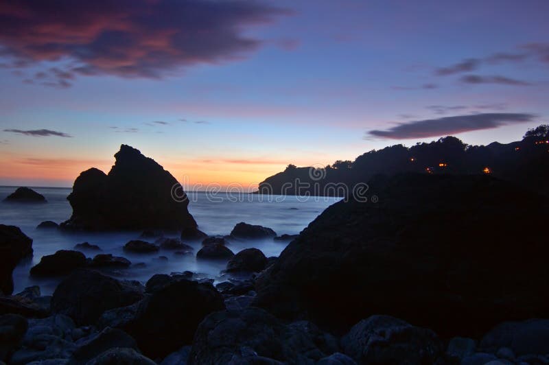 Sunset at Muir Beach stock photo. Image of clouds, waves - 609966