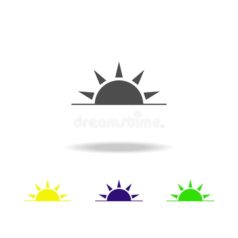 Sunset Multicolor Icon. Element of Web Icons Stock Illustration ...