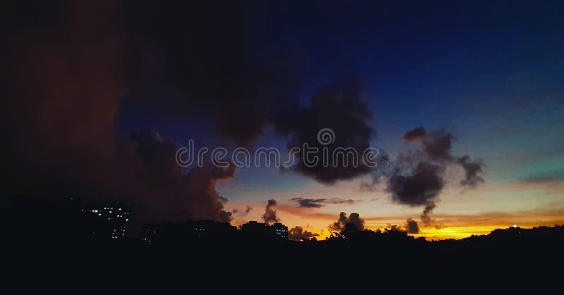 Sunset Mumbai City October Sky Stock Photo - Image of mumbai, city ...