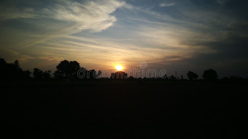 Sunset at my home stock photo. Image of home, beautiful - 164238484