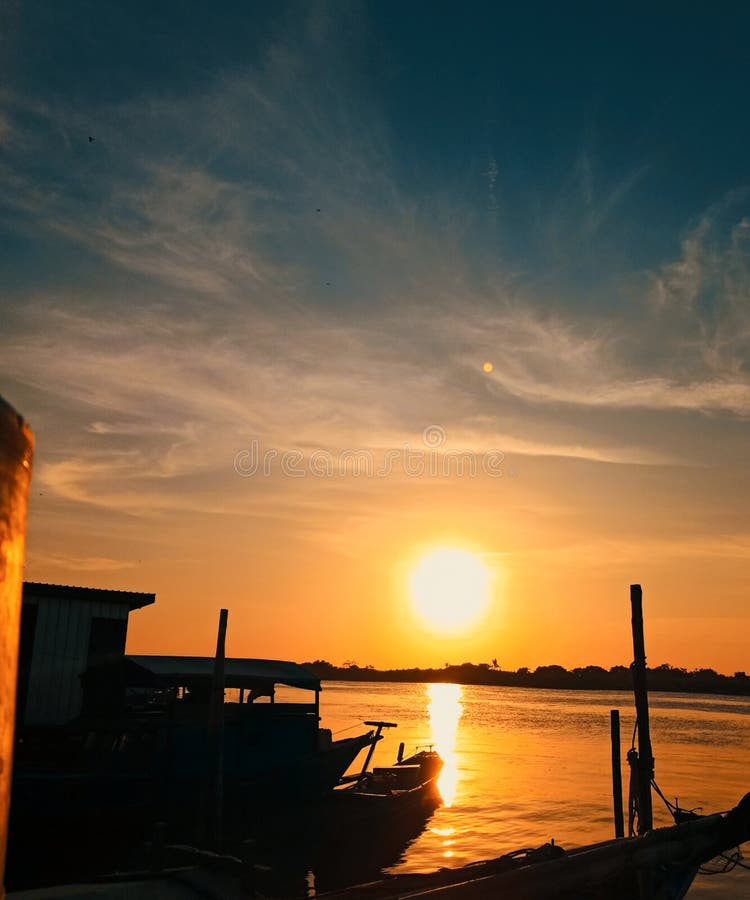 Sunset at My Place City stock image. Image of city, cloud - 202178855