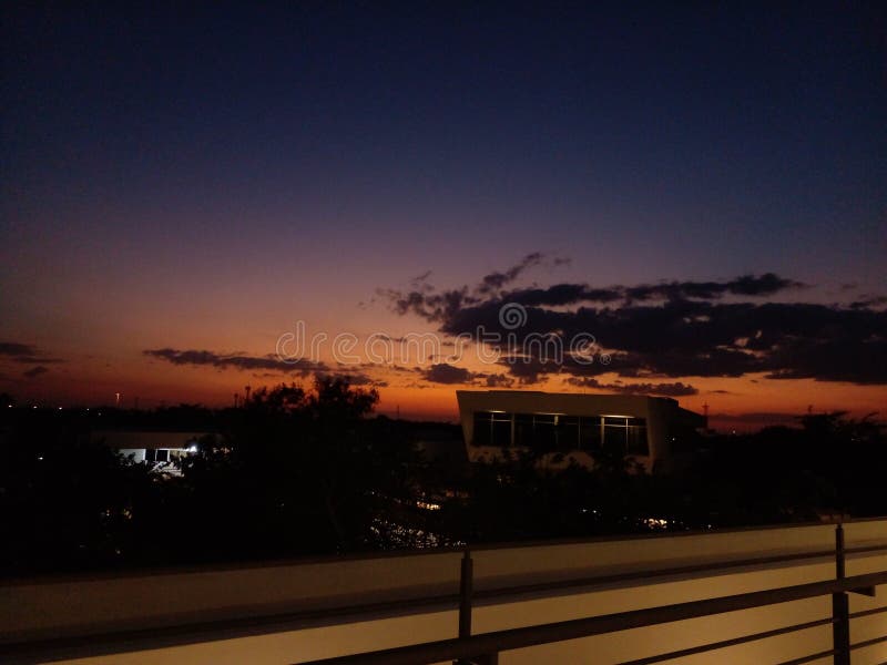 A Sunset from My School. Mérida Yucatán Stock Image - Image of sunset ...