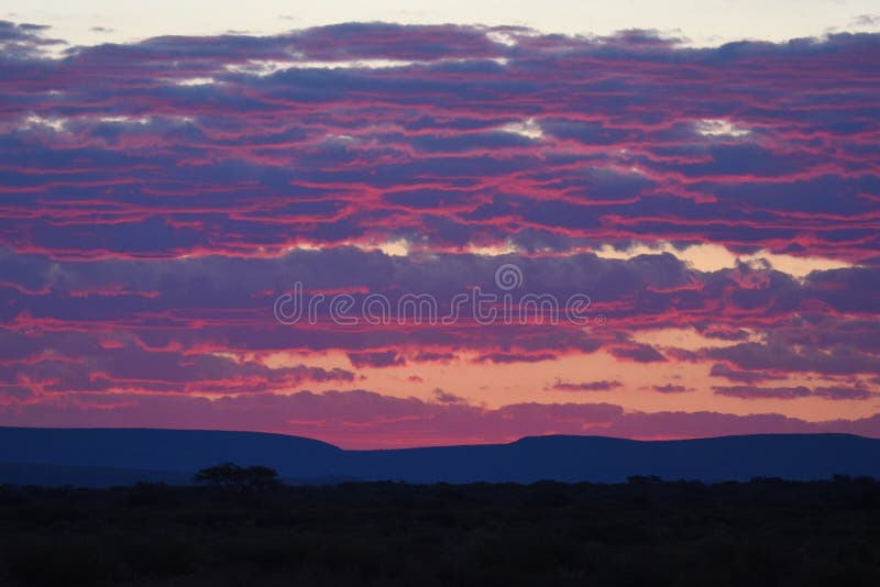 Sunset in Namibia stock photo. Image of sunset, evening - 169684872