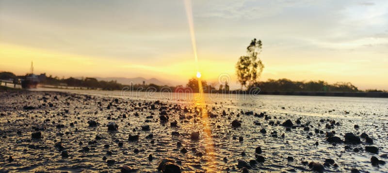 Sunset Nature Beauty Green Garden Stock Image - Image of beauty, nature ...