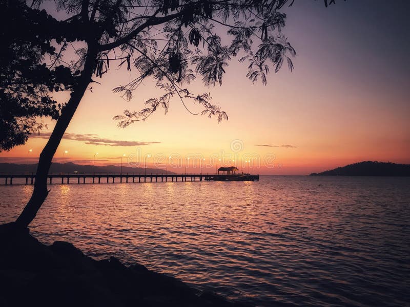 Sunset Near the Beach stock image. Image of stunning - 203888507