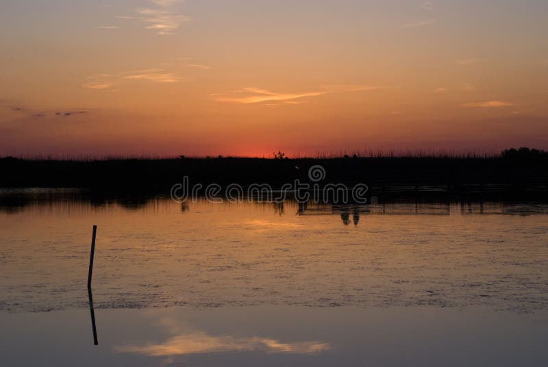 Sunset Near Currituck Lighthouse in Outer Banks North Carolina Stock ...