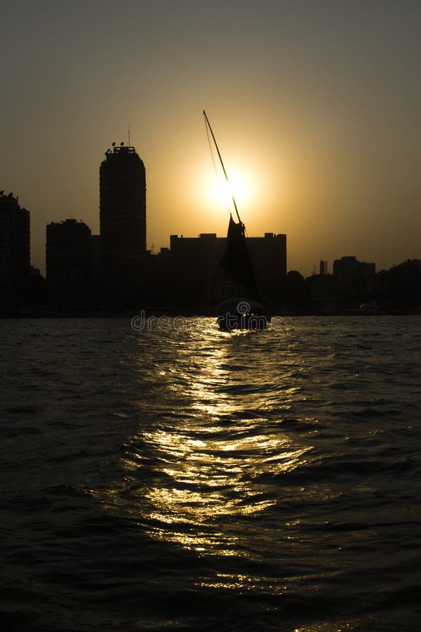 Cairo sunset stock photo. Image of central, nile, egyptian - 134982