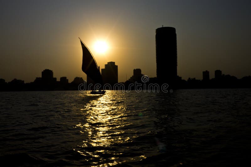Cairo sunset stock photo. Image of central, nile, egyptian - 134982