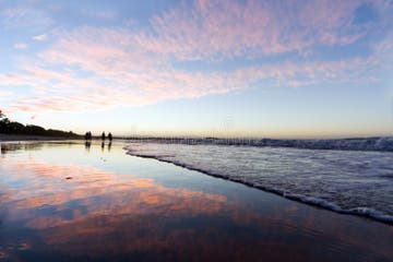 Sunset at Noosa Beach stock photo. Image of dawn, afternoon - 147076
