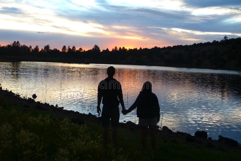 Sunset Lake editorial stock image. Image of grandcanyon - 100813809
