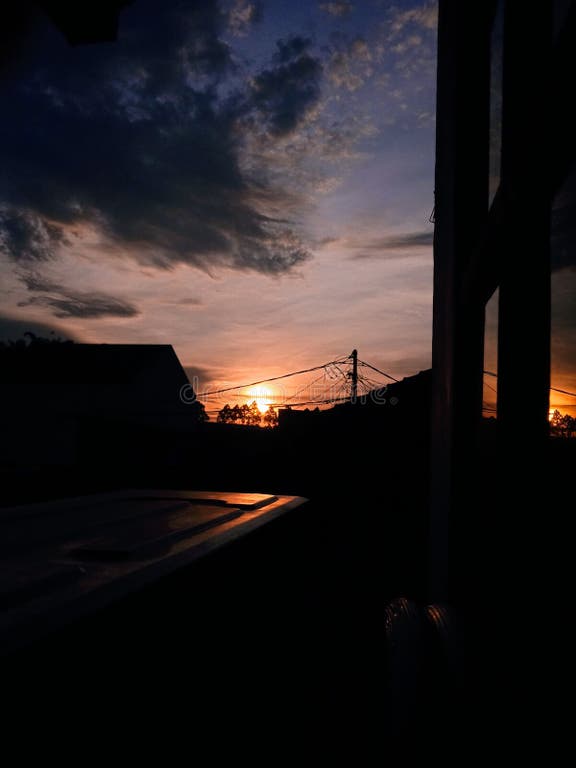 Sunset not on the beach stock image. Image of sunset - 234656541