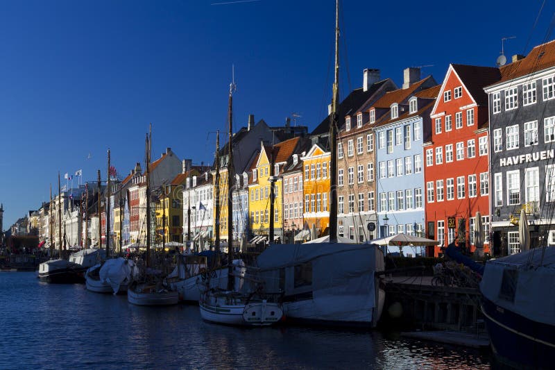 Sunset in Nyhavn (Copenhagen, Denmark Editorial Stock Photo - Image of ...