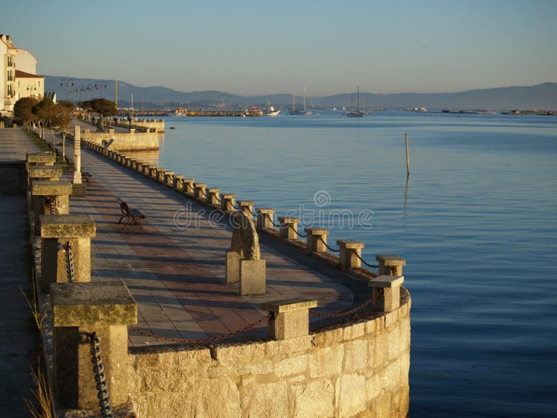 Sunset in O Grove stock photo. Image of nightfall, dusk - 1670012