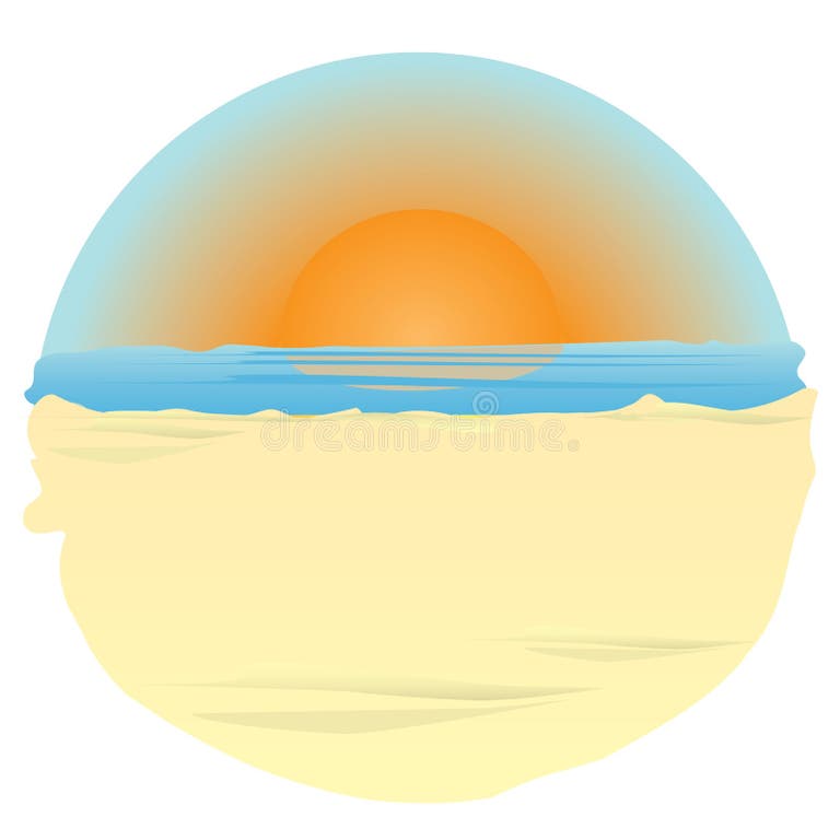 Sunset Ocean Circle Stock Illustrations – 20,664 Sunset Ocean Circle ...