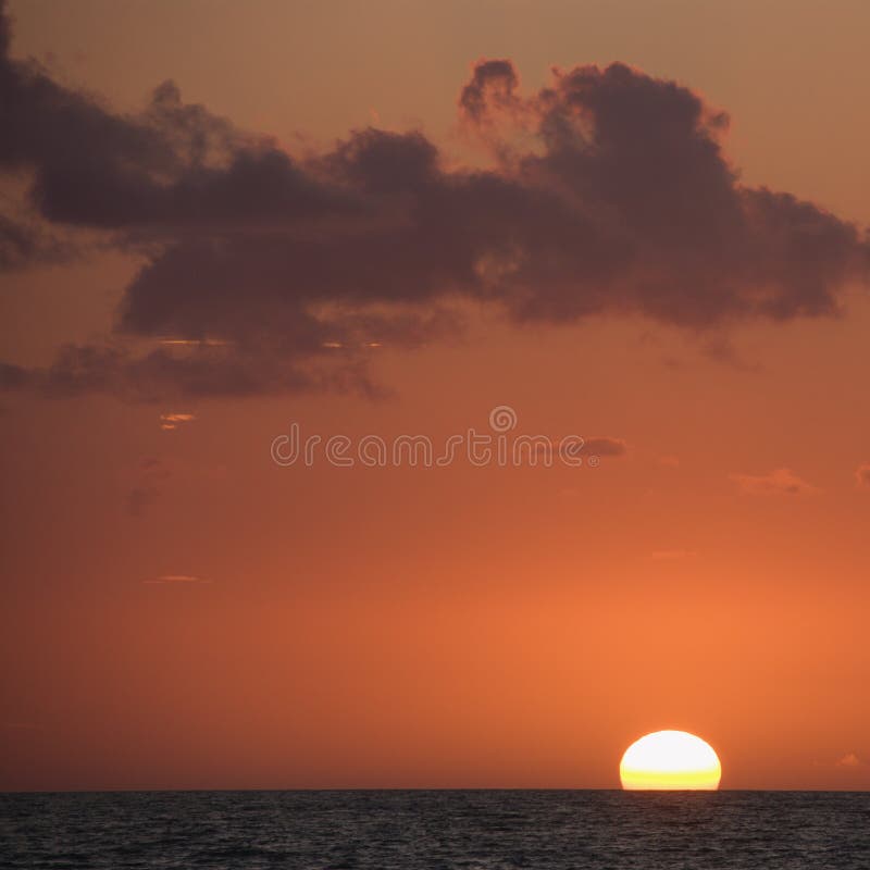 Sunset on ocean. stock photo. Image of sunset, tropical - 2425060