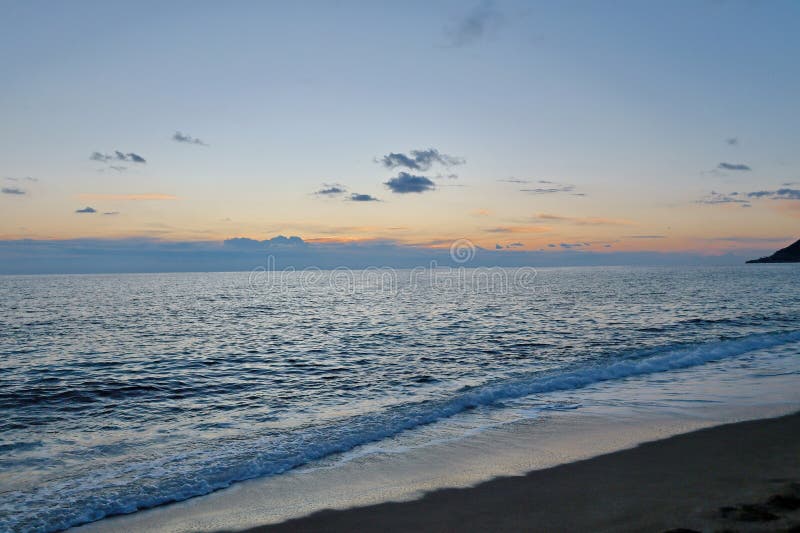 Sunset ocean beach stock image. Image of dawn, coast - 359110983