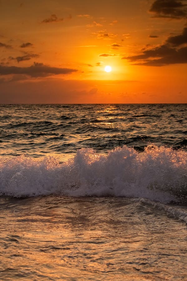 Sunset Ocean Landscape Vertical Stock Photo - Image of ocean, fantasy ...