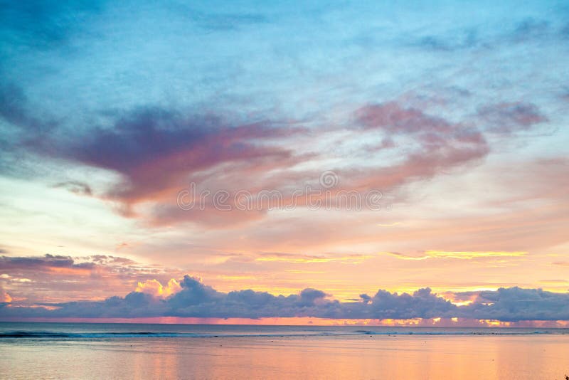Sunset stock photo. Image of dawn, landscape, mauritius - 37226146