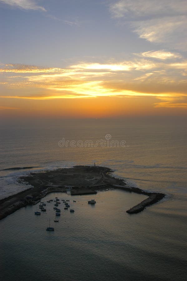 Sunset over the ocean stock photo. Image of chile, clouds - 30139076