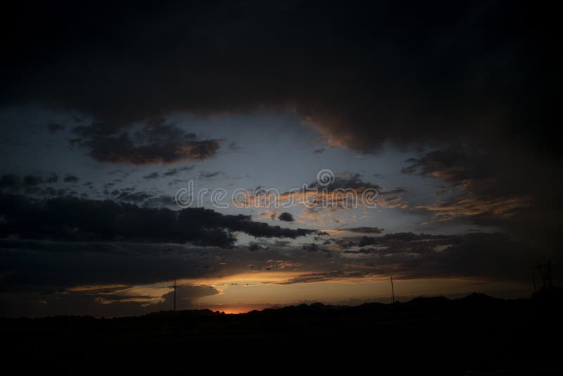 Sunset in October, in Arizona Stock Photo - Image of landscape, summer ...
