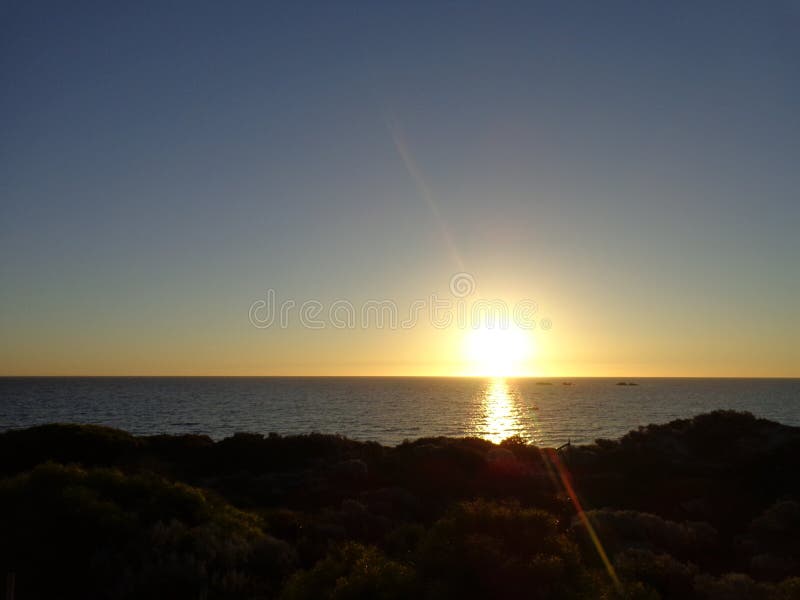 Sunset Off Perth, Western Australia Stock Photo - Image of coast ...