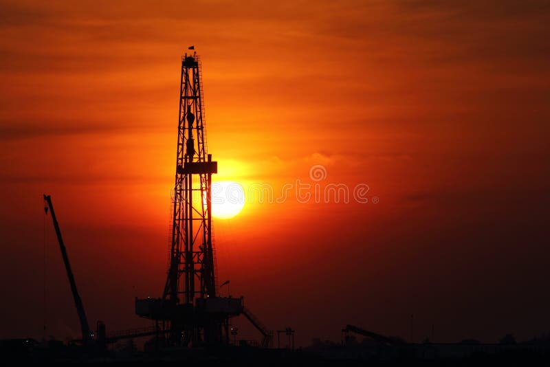 Backlit Oil Rig Drill Stock Photos - Free & Royalty-Free Stock Photos ...