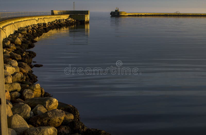 Sunset at the old harbor stock image. Image of sunset - 81781743