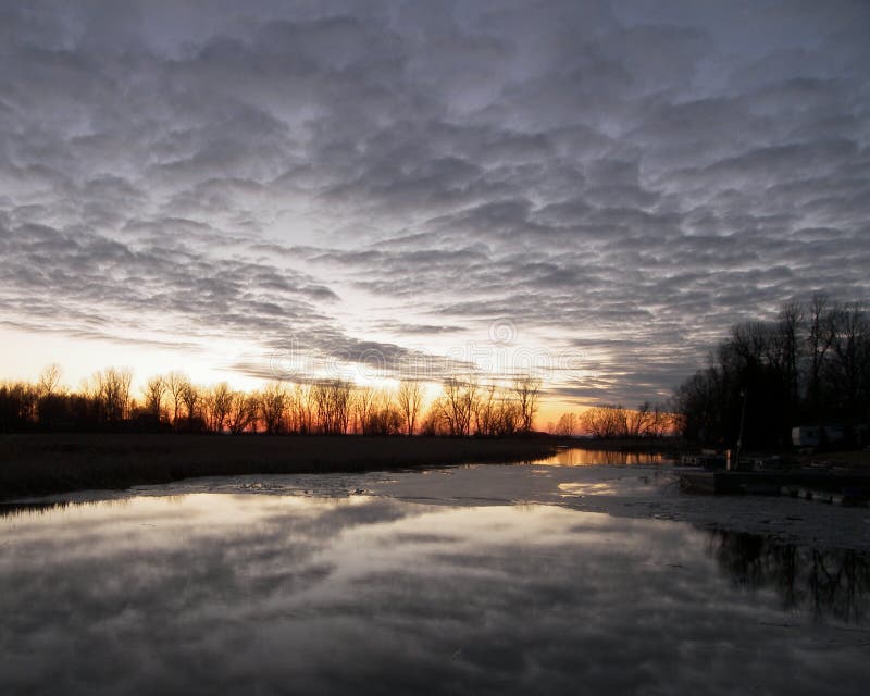 Sunset Ontario Inlet stock image. Image of peace, serenity - 624475