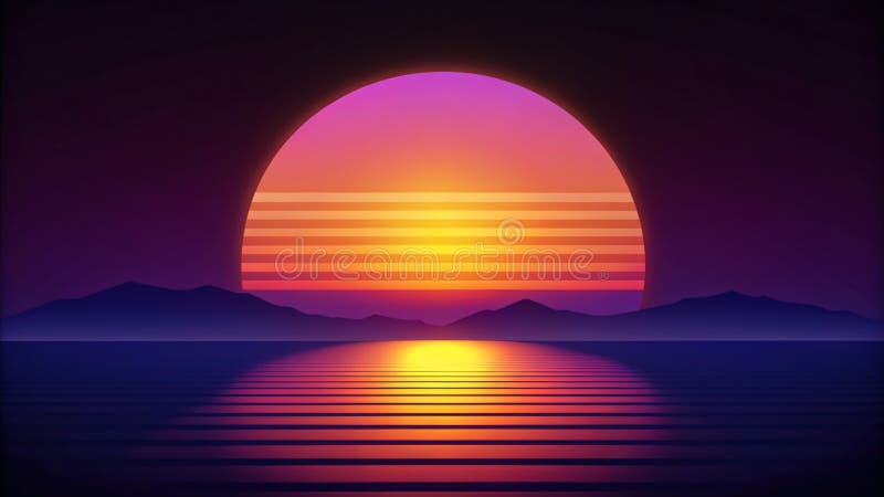 Sunset Orange Transitioning into Violet Blue with a Smooth Gradient ...