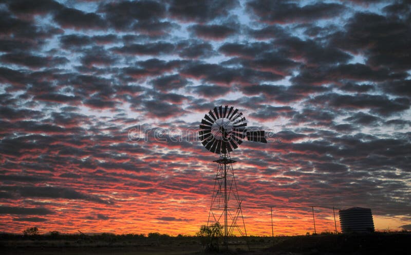 Sunset in Outback Australia Stock Photo - Image of dusk, weather: 255927588
