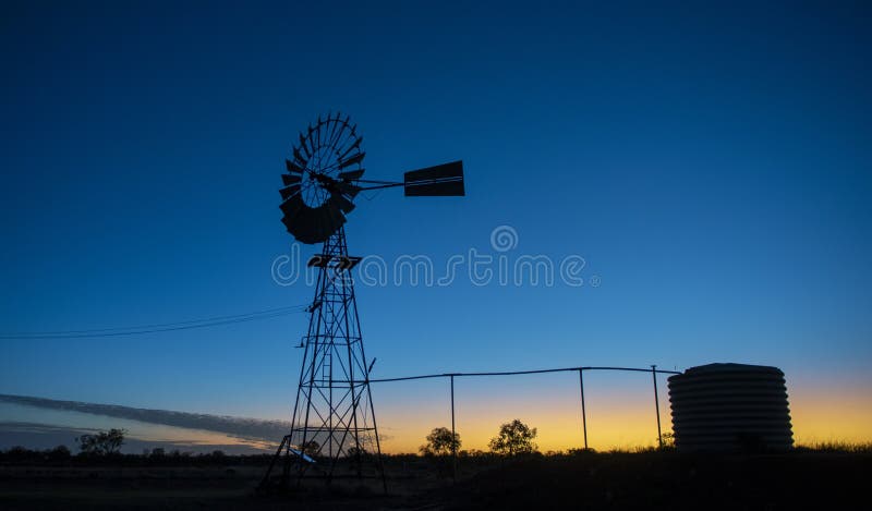 Sunset in Outback Queensland. Stock Image - Image of outback, sunset ...