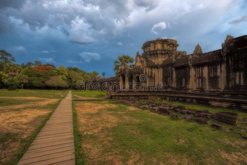 Sunset over Angkor Wat stock image. Image of khmer, culture - 41199407