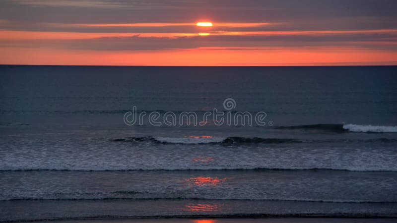 Sunset over the beach stock photo. Image of ecuador - 254651890