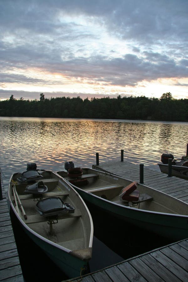 Sunset on the Deck, Lake of the Woods, Kenora, Ontario, Canada Stock ...