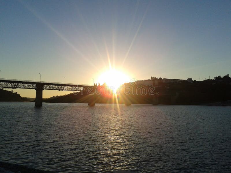 Sunset Over Bridge stock image. Image of bridge, sunset - 47652475