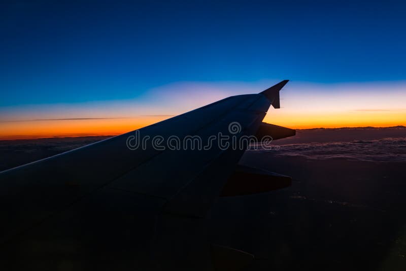 Sunset Over Britain from an EasyJet Flight. Editorial Photography ...