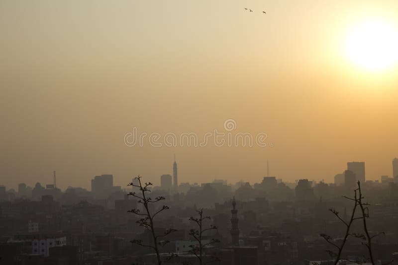 Cairo sunset stock photo. Image of central, nile, egyptian - 134982