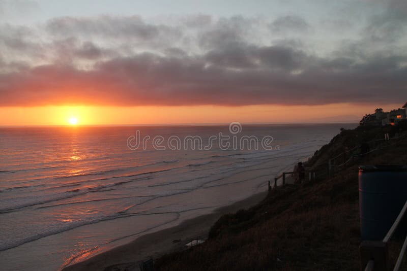 Sunset Over California Neighborhood Stock Image - Image of sunset ...