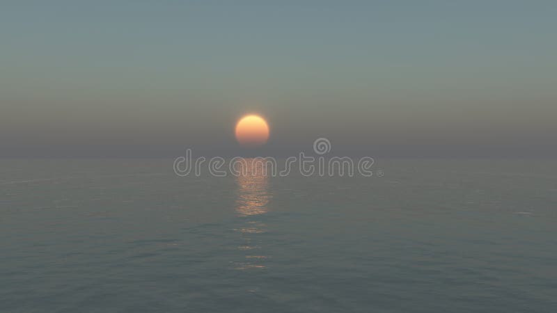 Calm sun setting stock image. Image of calm, waters, sunset - 29718407