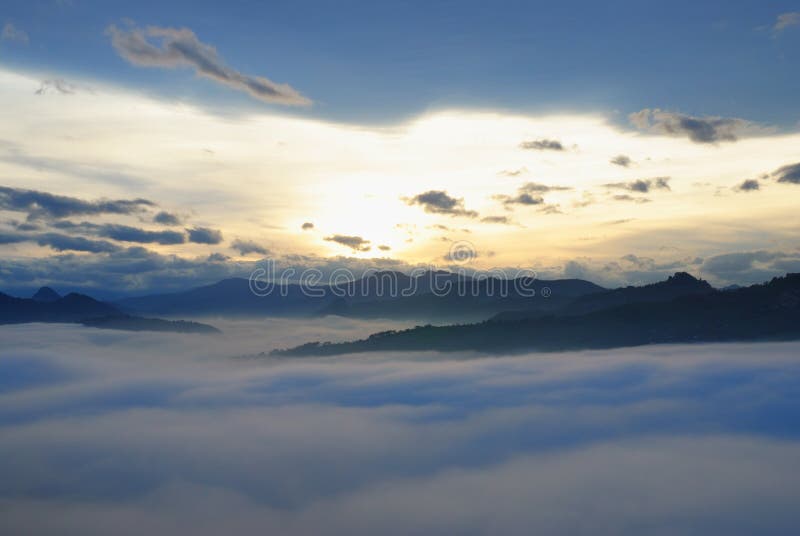 Sunset over the clouds stock image. Image of beauty, reserve - 38931513
