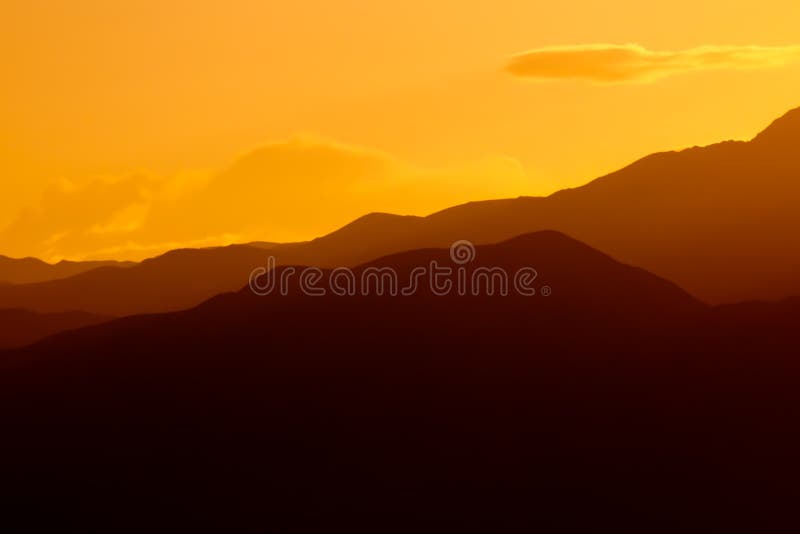 Sunset over Death Valley stock image. Image of park, sandy - 25664479