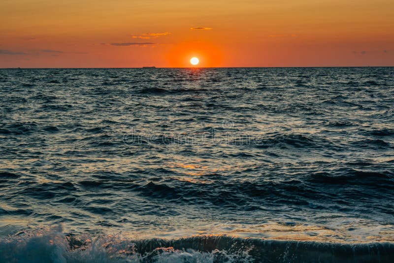 Sunset Over the Delaware Bay at Sunset Beach, in Cape May, New Jersey ...
