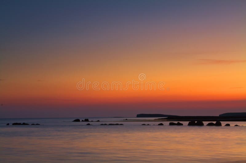 Sunset over Galway Bay stock image. Image of sunset, galway - 82352533