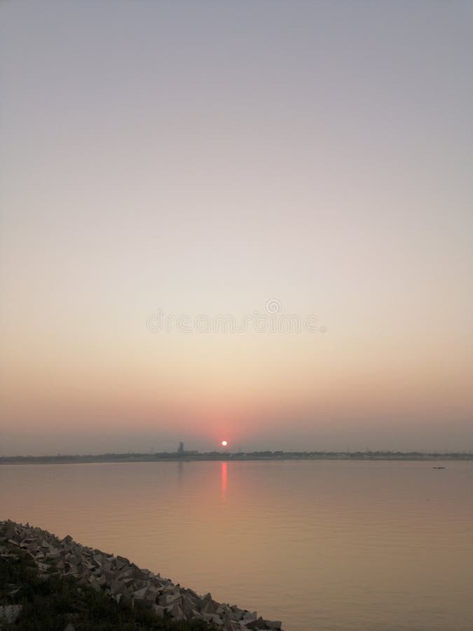 Sunset Over the Ganges River, Bangladesh Stock Photo - Image of bangla ...