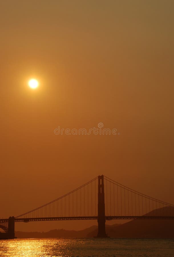 Sunset Over Golden Gate Bridge Stock Photo - Image of city, landscape ...