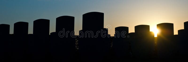 Sunset over gravestones stock photo. Image of details - 5645852