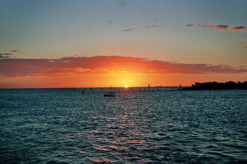Sunset Over the Gulf of Mexico in Key West on the Florida Keys Stock ...