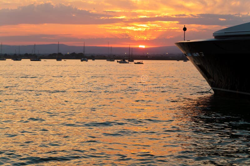 Sunset over harbor stock photo. Image of scenic, outdoors - 21948864
